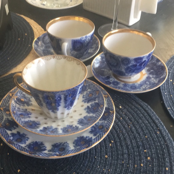 Crown Vintage | Dining | Elegant Ussr Rrusia Ww2 Blue And Gold Tea Set ...